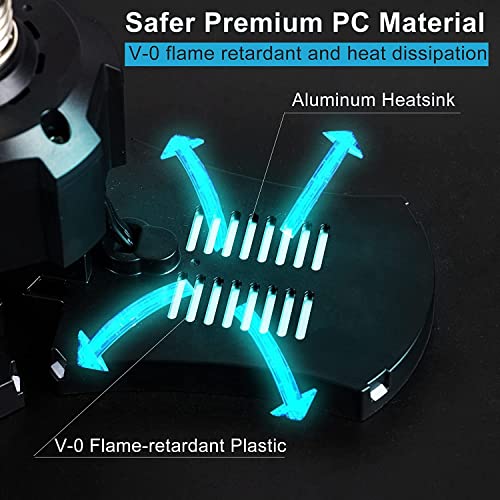 2-Pack LED Garage Lights, 80W LED Shop Light 5000K 6000LM Three-Leaf Garage Ceiling Light Fixtures,Adjustable Multi-Position Panels,E26 Base,LED Glow Light for Garage, Workshop Attic and Basement