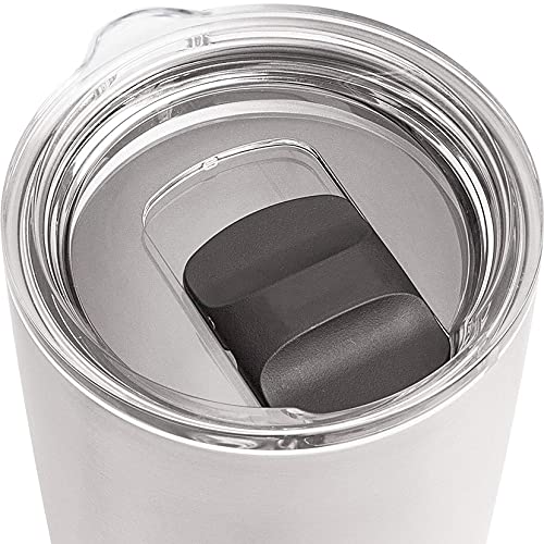 Tumbler Lid 20oz, Fit YE-TI Rambler Or Old Style RTIC Coffee Tumbler, Spillproof Ozark Trail Lids, Slider Switch Spill Proof Tumbler Cover (Black, 2 Packs, 20oz)