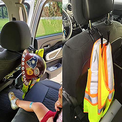 Cowboy Hat Holder Rack, Hat Holder Rack for Trunks Cars SUV, - Flexible Over The Car Seat Hat Hanger Hook - Keep Hat Shape - for Coats, Caps, Bag, Safety Helmet โ 2 Pack - No Hat