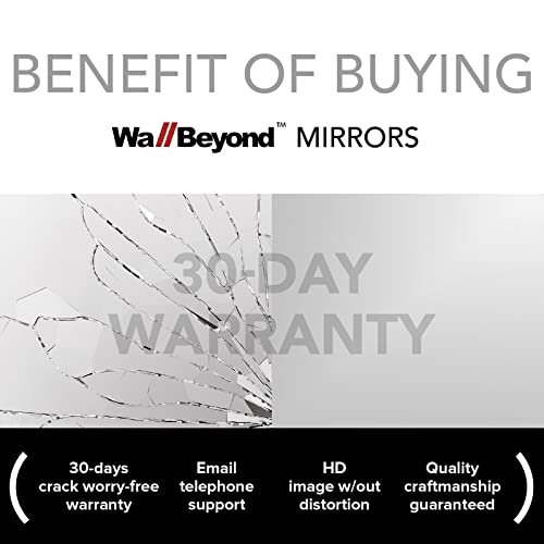 WallBeyond 30.5" H x 19.5" W Asymmetrical Decor Irregular Accent Wall Mirror for Entryway, Hallway, etc || Shape: Abstract & Unique Cobblestone, Vertical - 342104