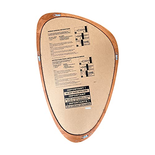 WallBeyond 30.5" H x 19.5" W Asymmetrical Decor Irregular Accent Wall Mirror for Entryway, Hallway, etc || Shape: Abstract & Unique Cobblestone, Vertical - 342104