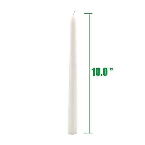 Stonebriar Tall 10" Unscented Dripless 10 Pack Taper Candles
