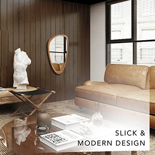 WallBeyond 30.5" H x 19.5" W Asymmetrical Decor Irregular Accent Wall Mirror for Entryway, Hallway, etc || Shape: Abstract & Unique Cobblestone, Vertical - 342104