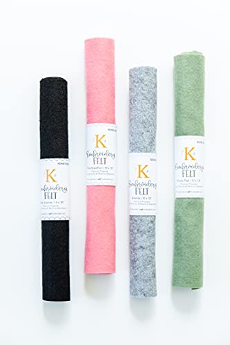 Kimberbell Felt Sheet, Color: Pink Grapefruit, Size: 12 x18, Thickness: 1.4 mm, Iron-Friendly & Machine Washable, Machine Embroidery, Quilting & Sewing - KDKB1259