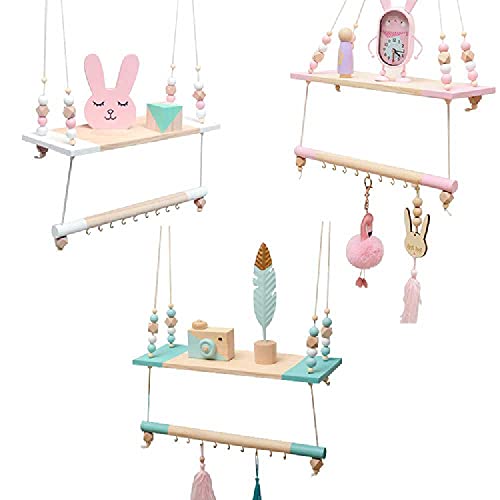 NC Crafts Ins Nordic Nordic Single-Layer Upper Board and Lower Stick Rack for Clothes Hanging Blue
