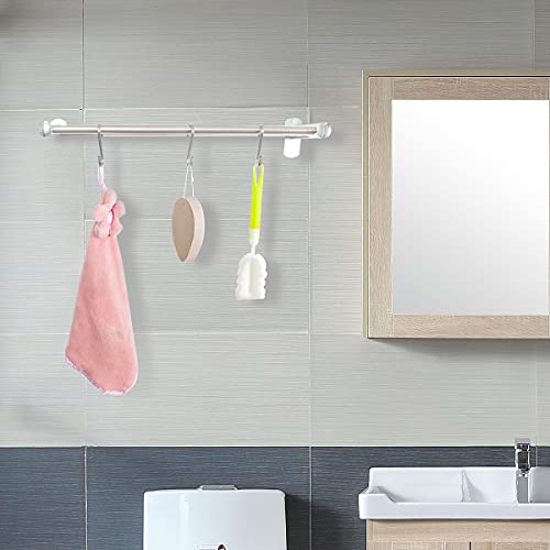 RTCUL S Hooks Heavy Duty 304 Stainless Steel 3.3" Hooks 12 Pack S Shaped Hanging Hooks for Kitchen, Bathroom, Bedroom and Office(0.9in×1.1in×3.3in)
