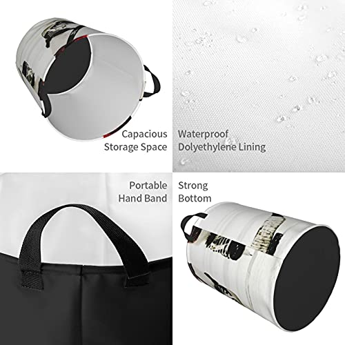 Laundry Hamper Round, Large Canvas Fabric Lightweight Storage Basket Toy Organizer Ice Hockey Pattern Dirty Clothes Collapsible Waterproof Dirty Clothes Hamper For Bedroom