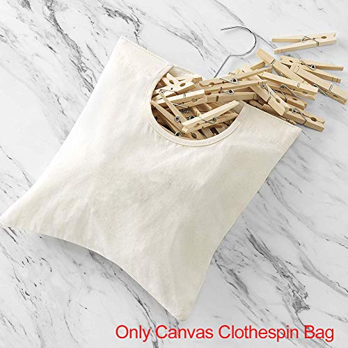 Clothes Pins Bag Holder Oxford Cloth Bag with Steel Hook ,Suitable for Home, Balcony, Travel Portable and So On(Bag)