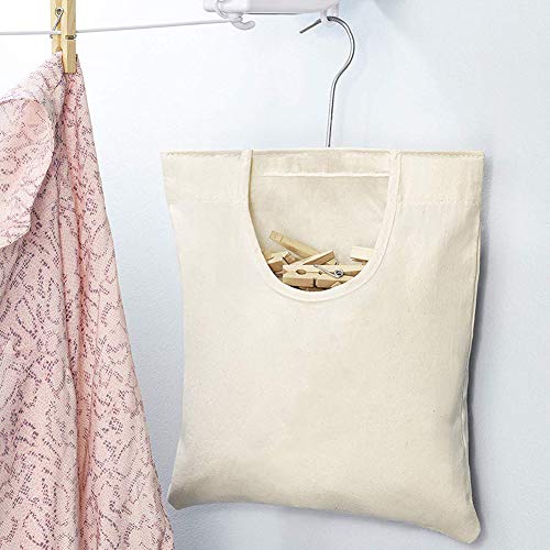 Clothes Pins Bag Holder Oxford Cloth Bag with Steel Hook ,Suitable for Home, Balcony, Travel Portable and So On(Bag)