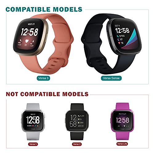 TUSITA Magnetic Charger Compatible with Fitbit Versa 3 4 | Sense 1 2 (NOT for Versa 1 / Versa 2 / Versa Lite) - 6ft. 2-Pack