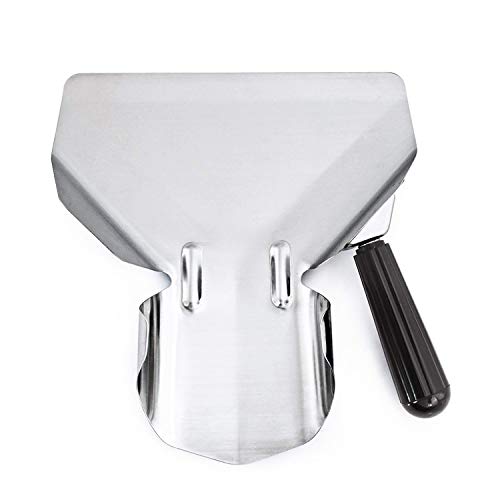 QJFCare Stainless Steel French Fry Bagger Scoop Chip Popcorn Bagger Ice Candy Snacks Desserts Scooper with Removable Handle - Right Hand