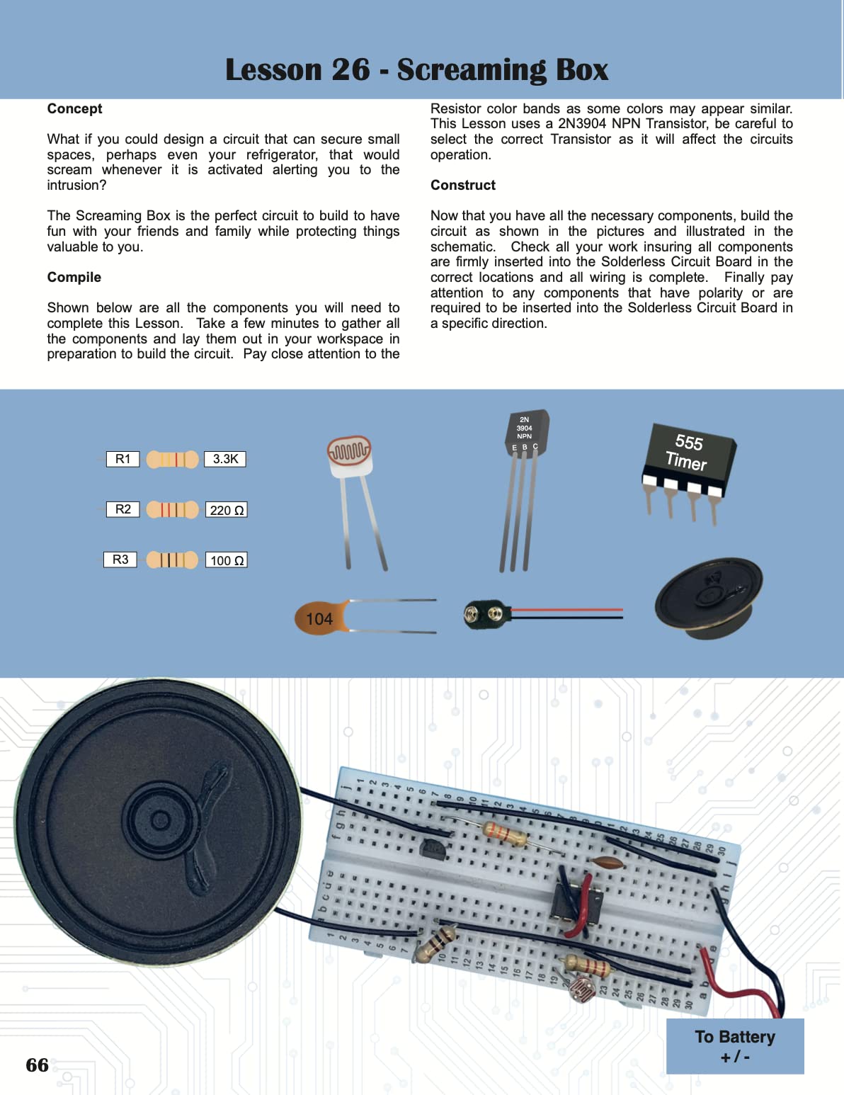Intro to Electronics Book & Complete Component Kit STEM Compliant 40 Projects