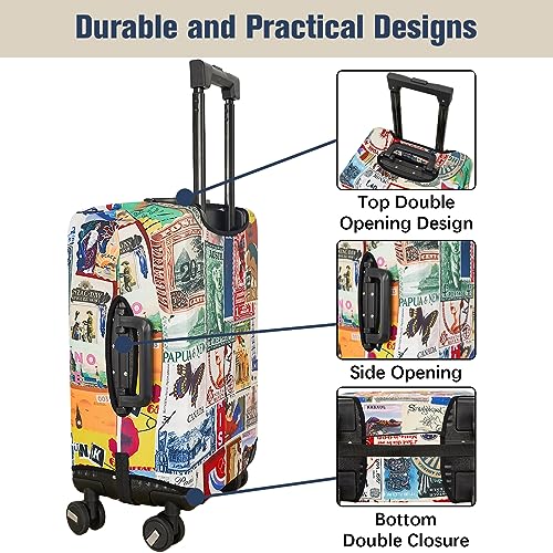 Lefowru Luggage Cover Protector Travel Suitcase Covers Protective Skin for Carry On Baggage Fit 18-20 Inch Luggage