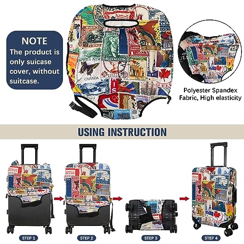 Lefowru Luggage Cover Protector Travel Suitcase Covers Protective Skin for Carry On Baggage Fit 18-20 Inch Luggage