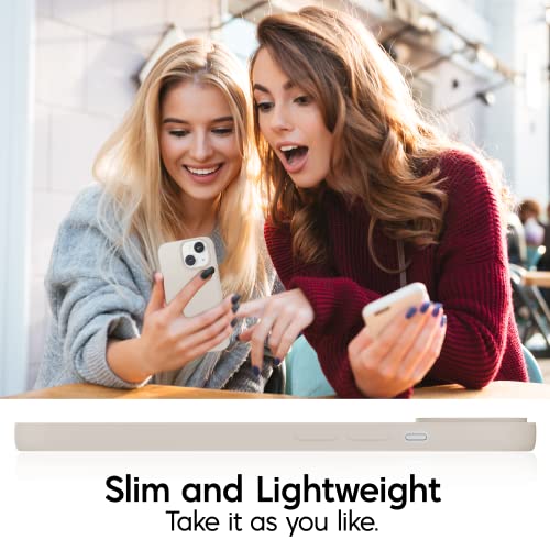 IceSword iPhone 13 Stone Case 6.1β (2021), Liquid Silicone Slim Shockproof Phone Case Cover, Soft Anti-Scratch Microfiber Lining, Matte Beige, Tan, Cream, Protective Compatible iPhone 13 - Stone