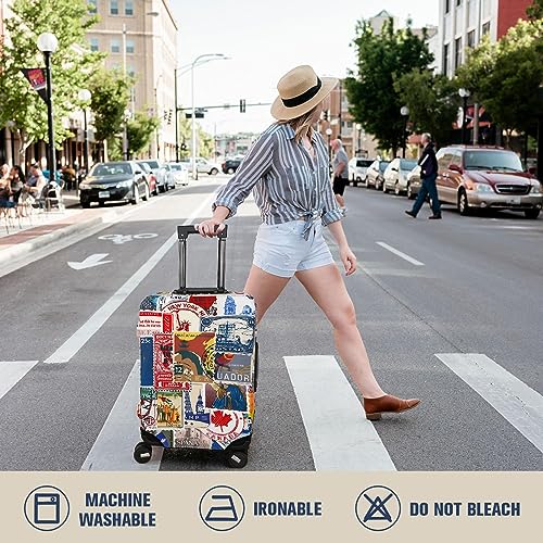 Lefowru Luggage Cover Protector Travel Suitcase Covers Protective Skin for Carry On Baggage Fit 18-20 Inch Luggage