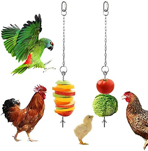 3 Packs Chicken Toys for Coop, Including Chicken Swing, Xylophone, Vegetable Hanging Feeder for Hens, for Chicken Medium Large Bird Parrot Training