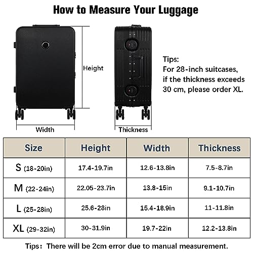 Lefowru Luggage Cover Protector Travel Suitcase Covers Protective Skin for Carry On Baggage Fit 18-20 Inch Luggage