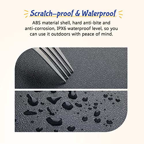 Pecute Outdoor Pet Heating Pad, Waterproof ABS Hard Shell, Constant Temperature Heating, High Temperature Protection, Anti-Electric Shock, Heated Pet Mat with Chew Resistant Cord and Washable Cover