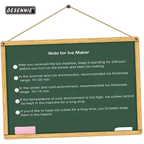 DESENNIE 110V Ice Maker Machine 70LBS/24H | Make a Appointment | Auto Clean | Blue Light | Adjustable Ice Cube | Freestanding Undercounter Countertop for Home Bar Office