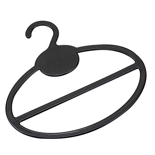 10Pcs Circle Shape Clothes Hanger Multifunction Scarf Belt Hangers Tie Scarf Ring Hanger Non Slip Non Slip Organizer Hangers Hook Rack for Ties Scarves Shawls(Black)