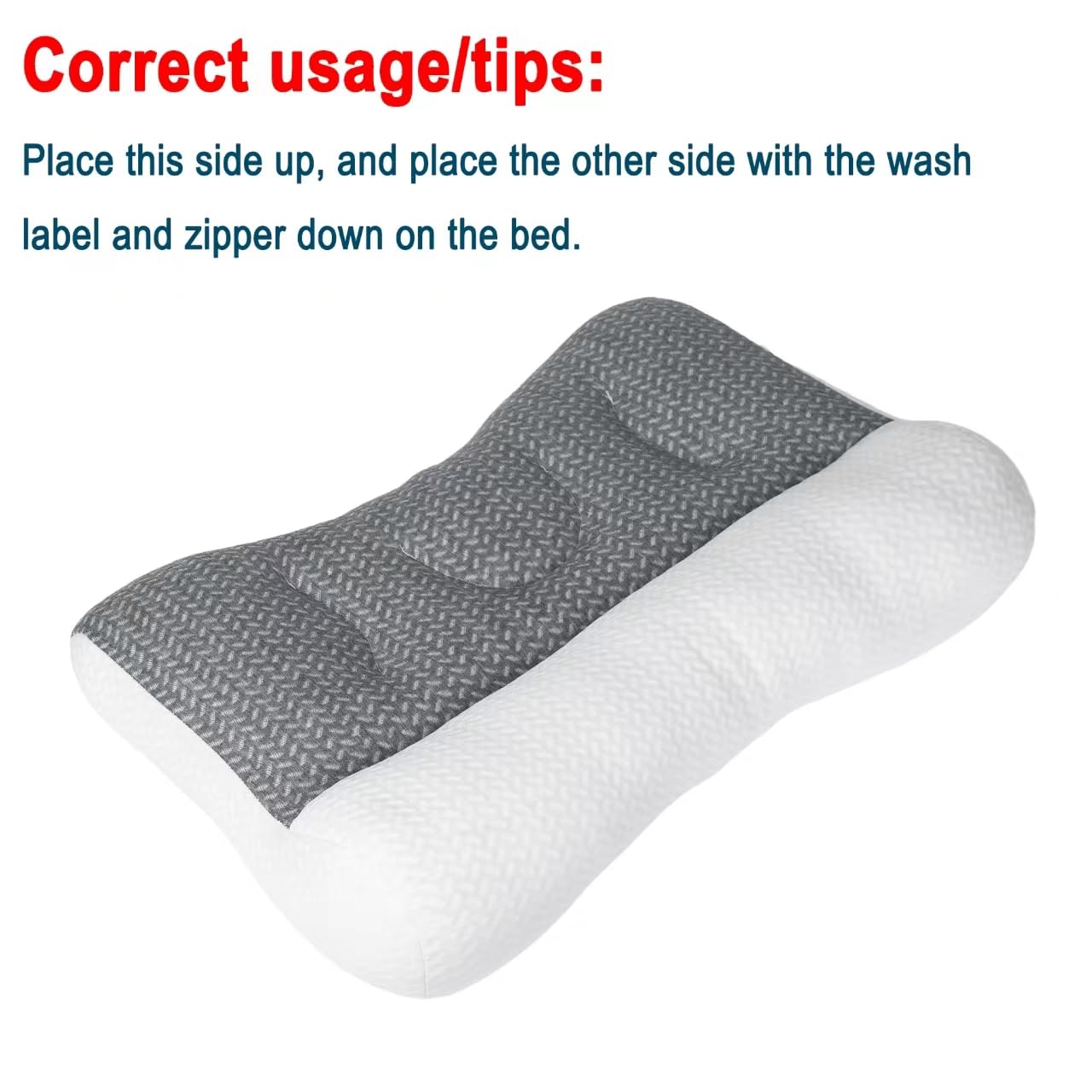 DOINUO Super Ergonomic Pillow, Orthopedic Correction Bed Pillow Repair Traction Pillow, Neck Support Pillow for Side Sleepers, Neck and Shoulder Pain Pillow for All Sleeping Positions