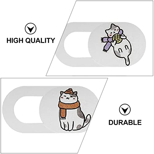 SOLUSTRE Laptop Stickers 3pcs Webcam Cover Slide Camera Cover Cat Pattern Privacy Cover for Laptop Tablet Smartphone Notebook Webcam Computer Camera Phone Cover Style 1 Laptop Camera Cover Slide