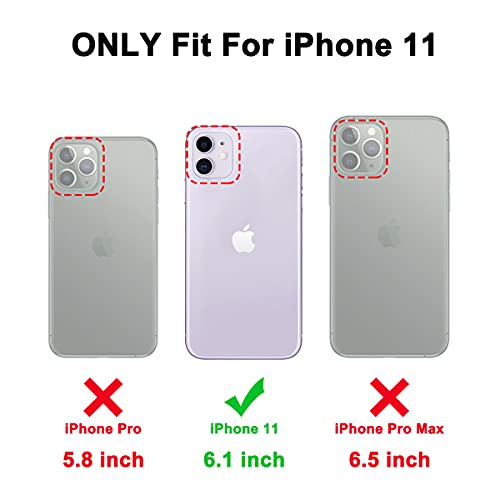 DT Series Case for iPhone 11 Case Built with Screen Protector, Lightweight and Stylish Full Body Shockproof Protective Rugged TPU Case for Apple iPhone 11 6.1inch(Marble)