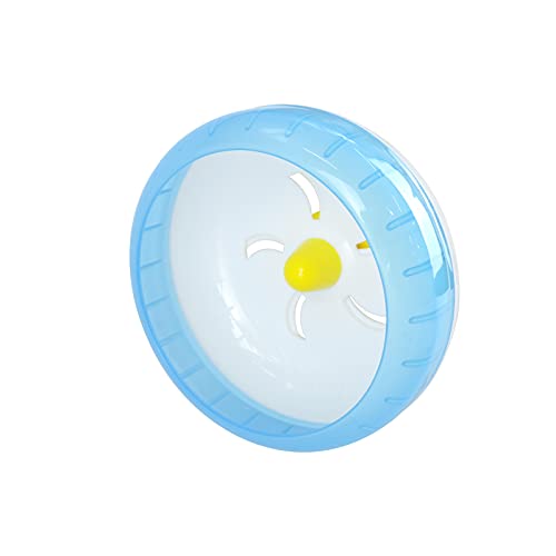 WishLotus Hamster Running Wheel, Silent Jogging Exercise Toy Hamster Cage Accessory for Drawf Hamster Golden Silk Shih Tzu Bear (Blue)