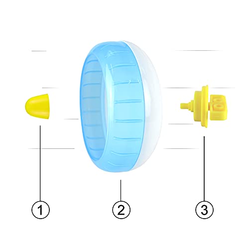 WishLotus Hamster Running Wheel, Silent Jogging Exercise Toy Hamster Cage Accessory for Drawf Hamster Golden Silk Shih Tzu Bear (Blue)