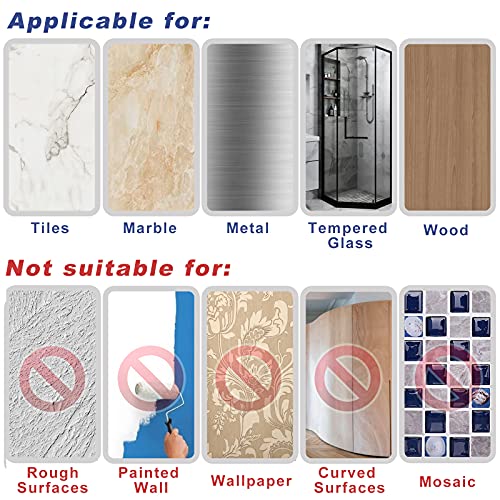 Shower Caddy Adhesive Replacement Stickers Hooks Adhesive Pack of 10 for Corner Shelf Basket Bathroom Shelf, Shower Caddy Hanging