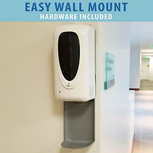 iTouchless Sensor Sanitizer Dispenser with Wall Mount, 1000 ml Capacity, Accommodates Gel, Liquid, Alcohol, Touchless and Automatic for Enhanced Hygiene in Lobbies, Stores, Schools, Healthcare