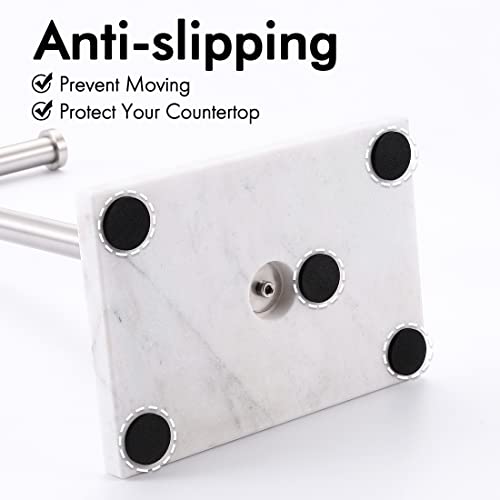 KES Hand Towel Stand with Marble Base, Hand Towel Holder for Bathroom, Hand Towel Rack for Vanity Countertop, SUS304 Stainless Steel, BTH210S20-2