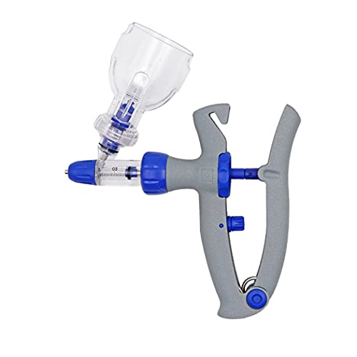 CHUANGRUN Adjustable and Continuous Syringe, 1ml 2ml 5ml Syringe Veterinary Continuous Injector, Animal Injector Gun Animal Drench Gun for Veterinarian Chicken Duck Pig Cow Sheep