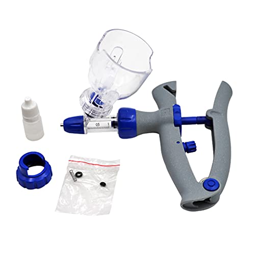 CHUANGRUN Adjustable and Continuous Syringe, 1ml 2ml 5ml Syringe Veterinary Continuous Injector, Animal Injector Gun Animal Drench Gun for Veterinarian Chicken Duck Pig Cow Sheep