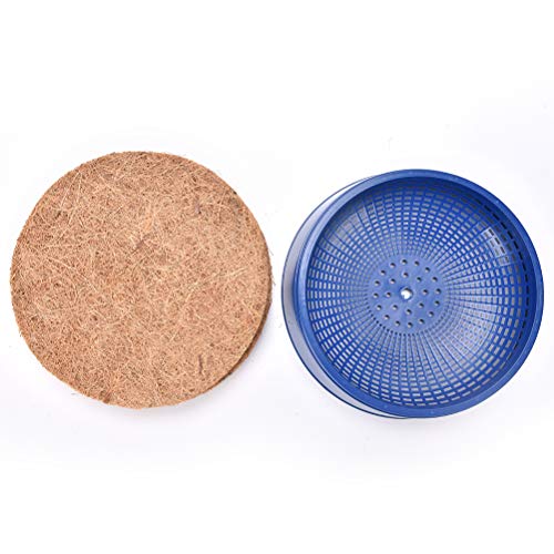 tuhanying-us 12 PCS Plastic Bird Nest-Bird Nesting Bowls Pigeon Nest Bowl Breeding Hatching Nest Pigeon Hatching Egg Nest with Grass Mat for Pigeons Quails