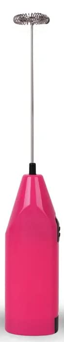 Powerful Mini Hand Mixer Milk Frother Hand Wand Blender Whisk for Coffee, Mini Foamer Perfect for Cappuccino, Frappe, Matcha, Hot Chocolate Coffee or Latte (Pink)