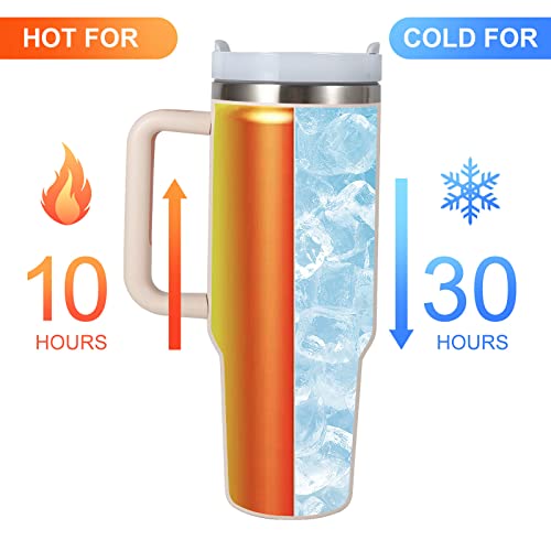 JOZELNK 40oz Tumbler with Handle Insulated Mug wtih Straw and Lid Stainless Steel Vacuum Double Wall Drinking Cup