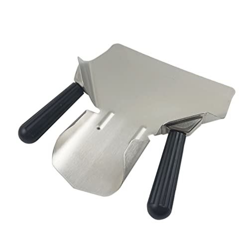 LoveDeal Commercial Stainless Steel French Fry Scoop, Chip Popcorn Bagger, Ice Candy Snacks Desserts Scooper, Removable Dual Handle (Right&Left)