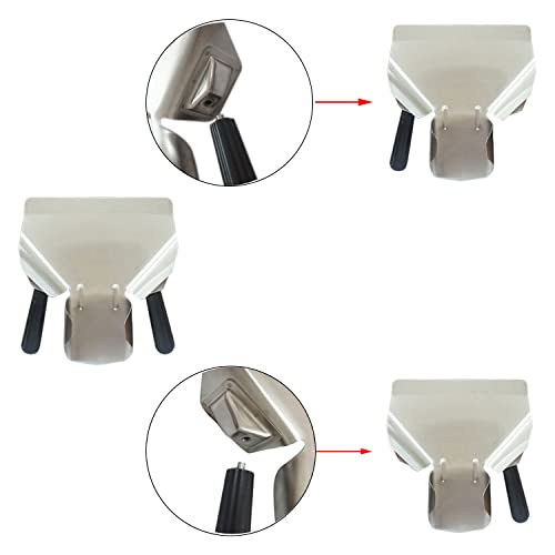 LoveDeal Commercial Stainless Steel French Fry Scoop, Chip Popcorn Bagger, Ice Candy Snacks Desserts Scooper, Removable Dual Handle (Right&Left)