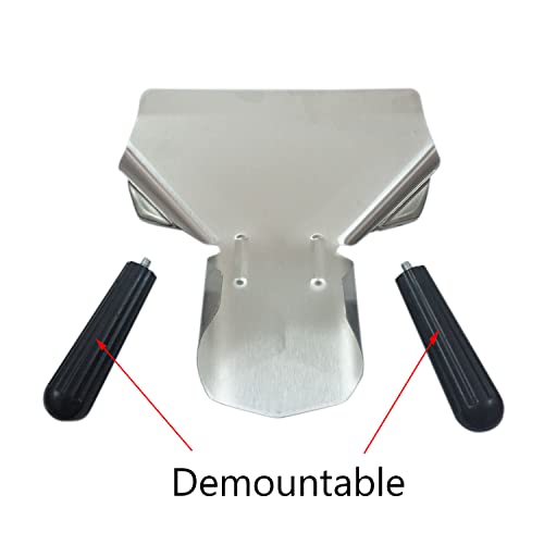 LoveDeal Commercial Stainless Steel French Fry Scoop, Chip Popcorn Bagger, Ice Candy Snacks Desserts Scooper, Removable Dual Handle (Right&Left)
