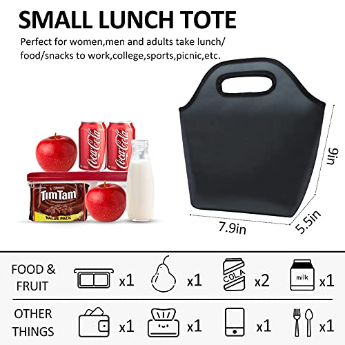 Gloppie Mini Lunchbox Small Lunch Bag for Men Leakproof Insulated Lunch Tote for Women Blue + Black