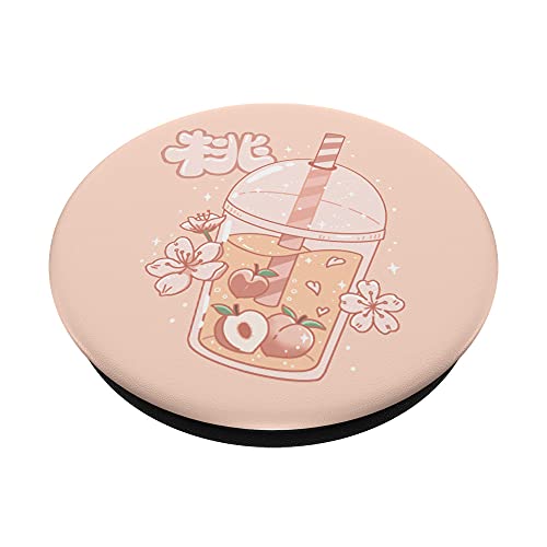 Peach Juice Tea Cute Kawaii Harajuku Aesthetic PopSockets Swappable PopGrip