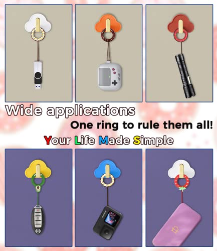 Innoc Lanyard Finger Strap Ring Strap 5 Pcs Phone Lanyard Grip Holder Cute Donuts Silicone Small Short Lanyard for Phone/USB/MP3/Key/Car Keychain