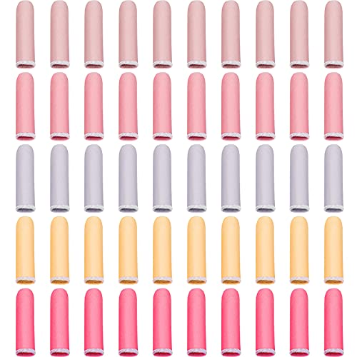 100 Pieces Finger Cots, Finger Protector Caps, Absorb Sweat Finger Cots, Mixed Color Medium Breathable Fingertips Sleeves for Eczema, Bruises or Calluses, Wear Prevention