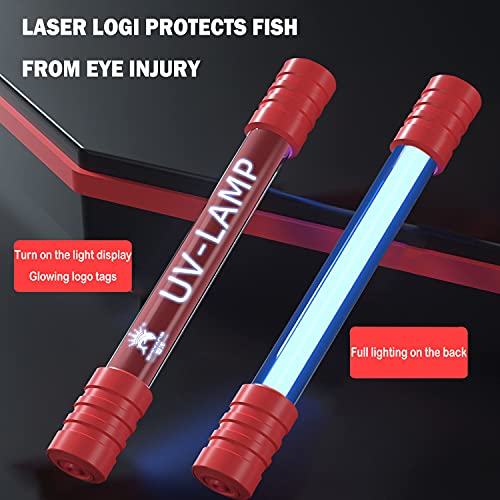 TAISHAN Aquarium Clean Light,9W&11W&13W UV Sanitizer Submersible Light with Timer,Aquarium Water Clean with Shading Strip,Green Clear Waterproof Clean Lamp for Pond,Swimming Pool,Indoor