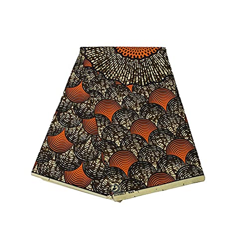 African Fabric 6 Yards BintaRealwax 100% Polyester Ankara Fabric for Party Dress 6280
