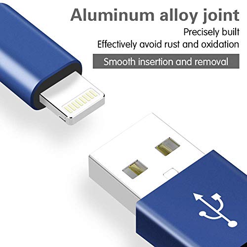 [Apple MFi Certified] iPhone Charger 5Pack(3/3/6/6/10 FT)Long Lightning Cable Fast Charging High Speed Data Sync USB Cable Compatible iPhone 14/13/12/11 Pro Max/XS MAX/XR/XS/X/8/7/Plus/6S iPad AirPods