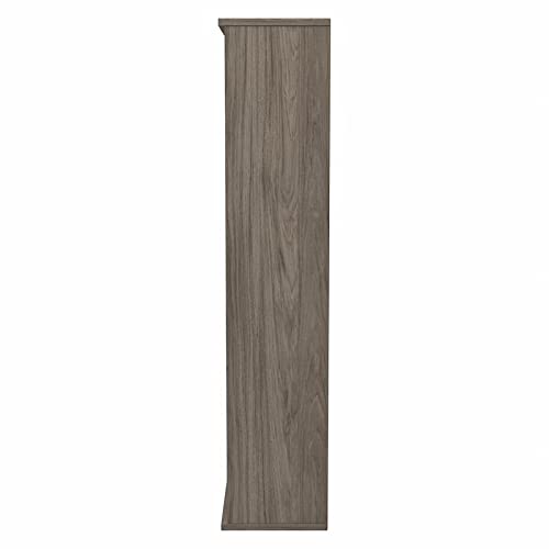 Bush Business Furniture Hybrid Tall 5 Shelf Bookcase in Modern Hickory