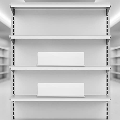 Baluue 6Pcs Plastic Shelf Dividers- Shaped Clear Shelf Separators Clothes Organizer Commodity Shelf Clapboard Bookend for Closets Wardrobes Kitchen Office 25X6CM